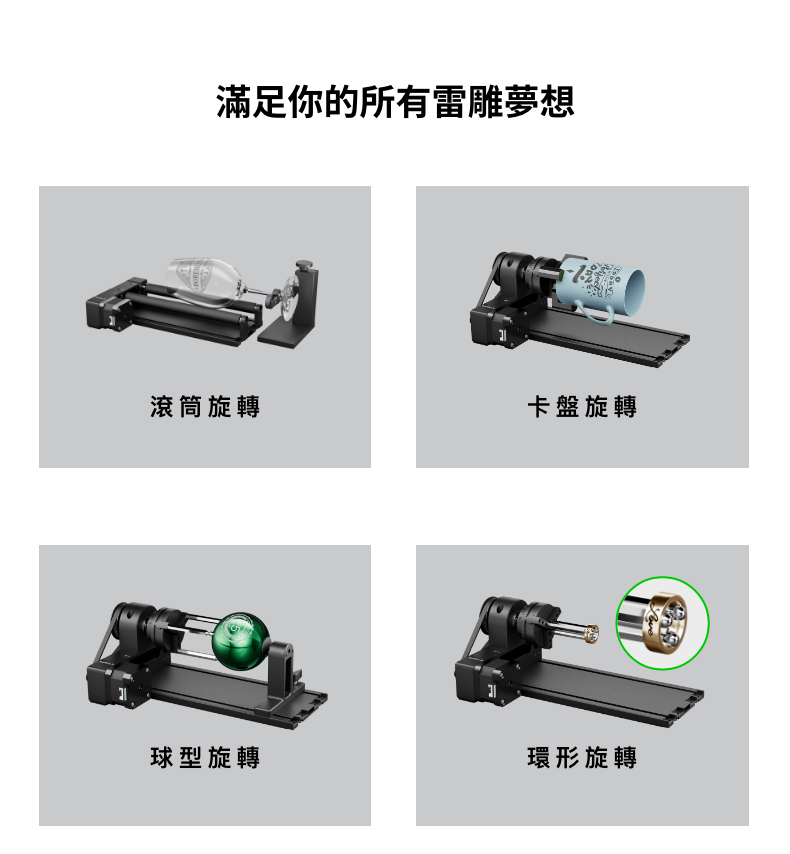 xTool F1 旋轉套件組 RA2 Pro | 木百貨